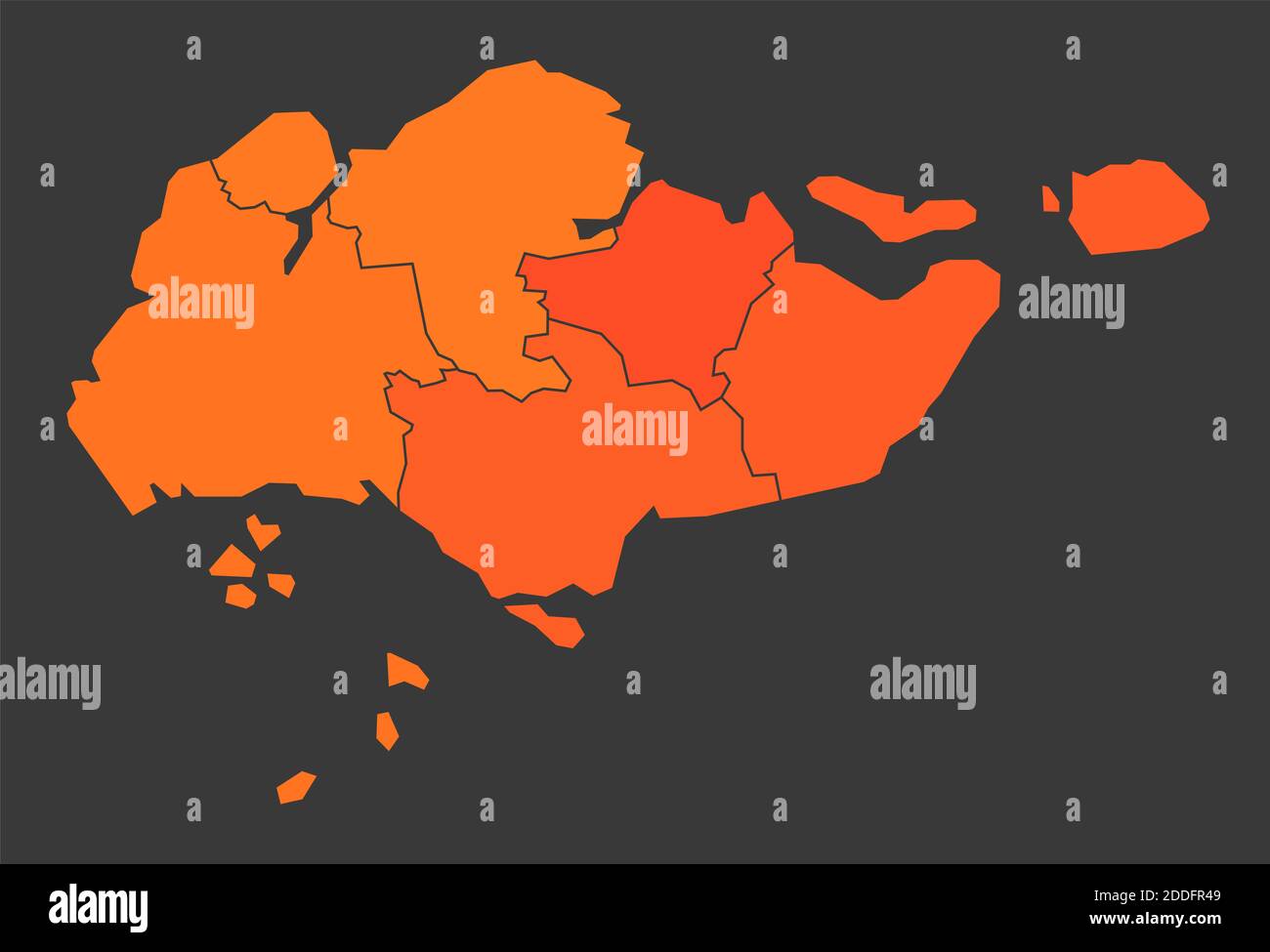 Singapore population heat map as color density illustration Stock Photo - Alamy