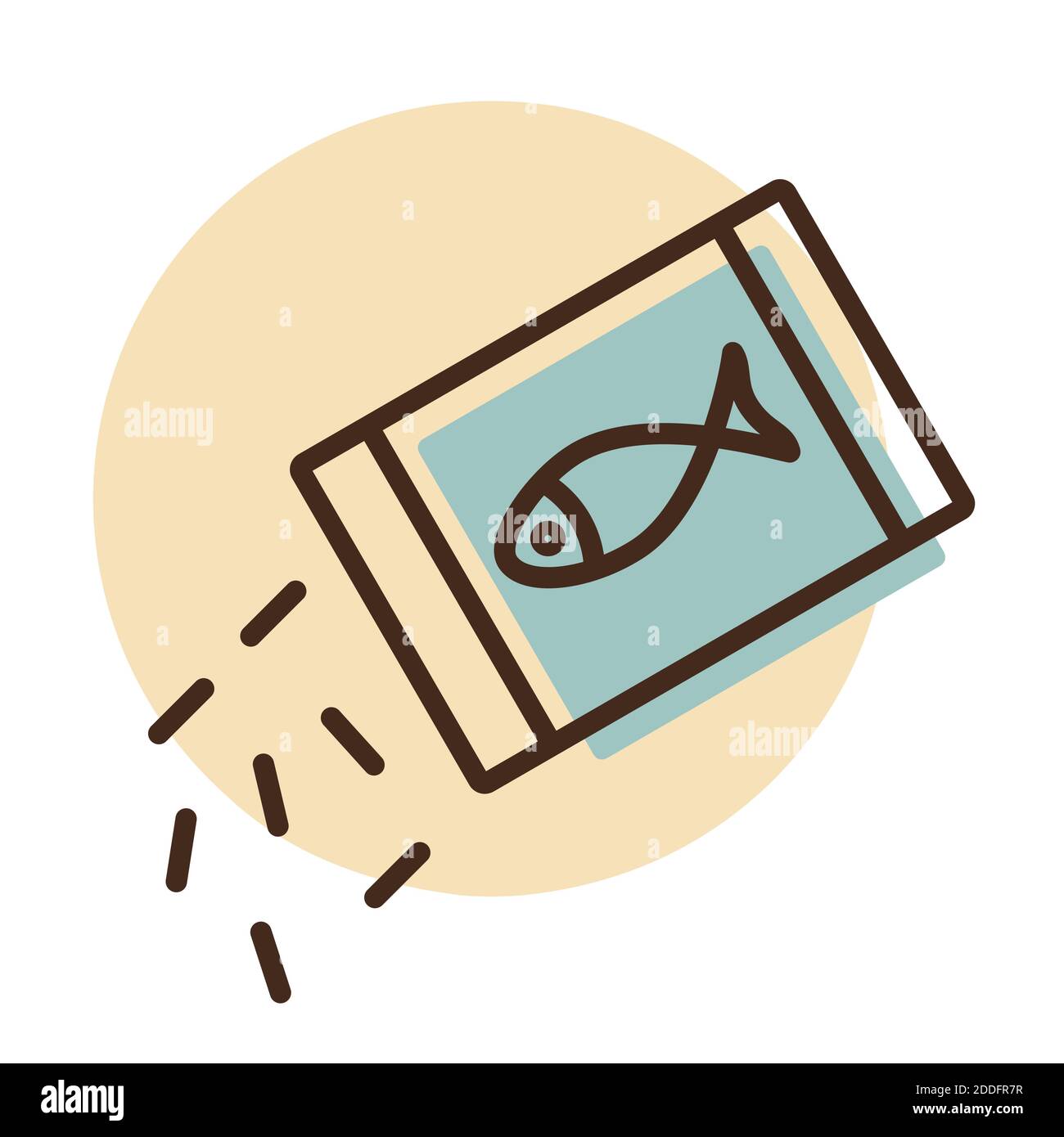 Pet fish feed vector icon. Pet animal sign. Graph symbol for pet and ...