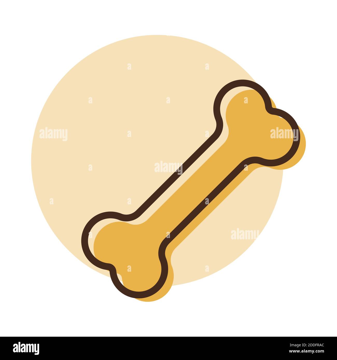 Dog bone vector icon. Pet animal sign. Graph symbol for pet and ...