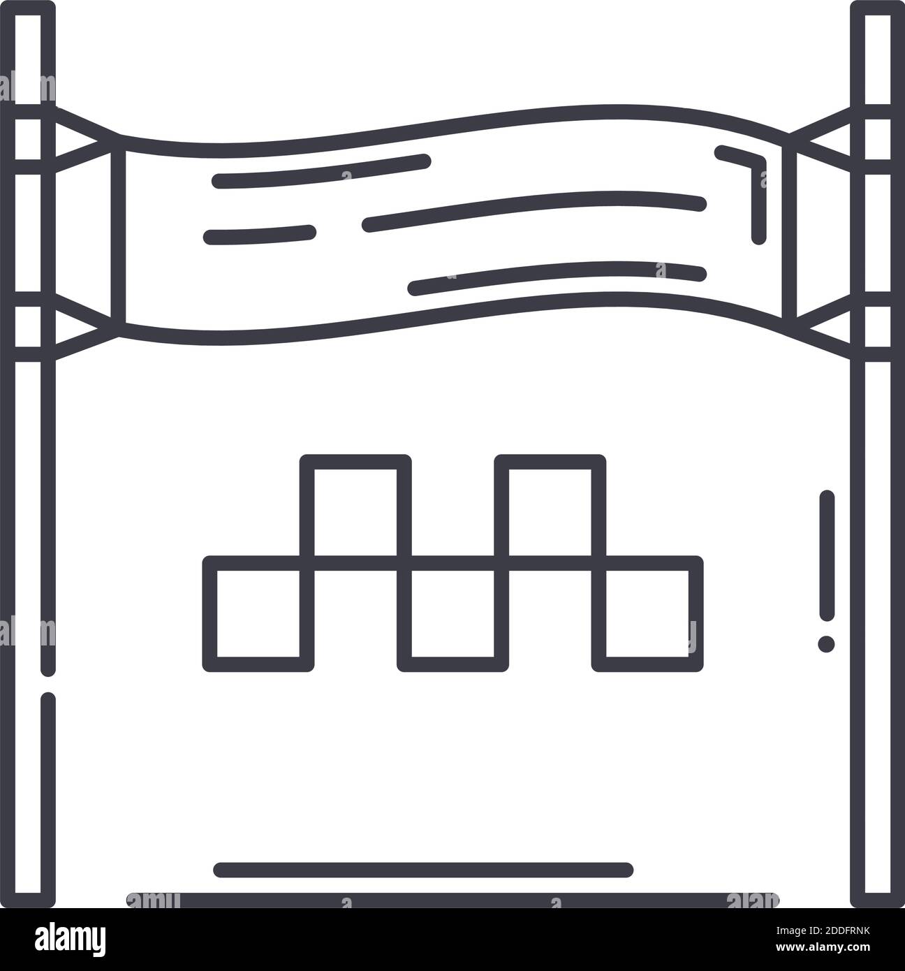 Finish line icon, linear isolated illustration, thin line vector, web ...