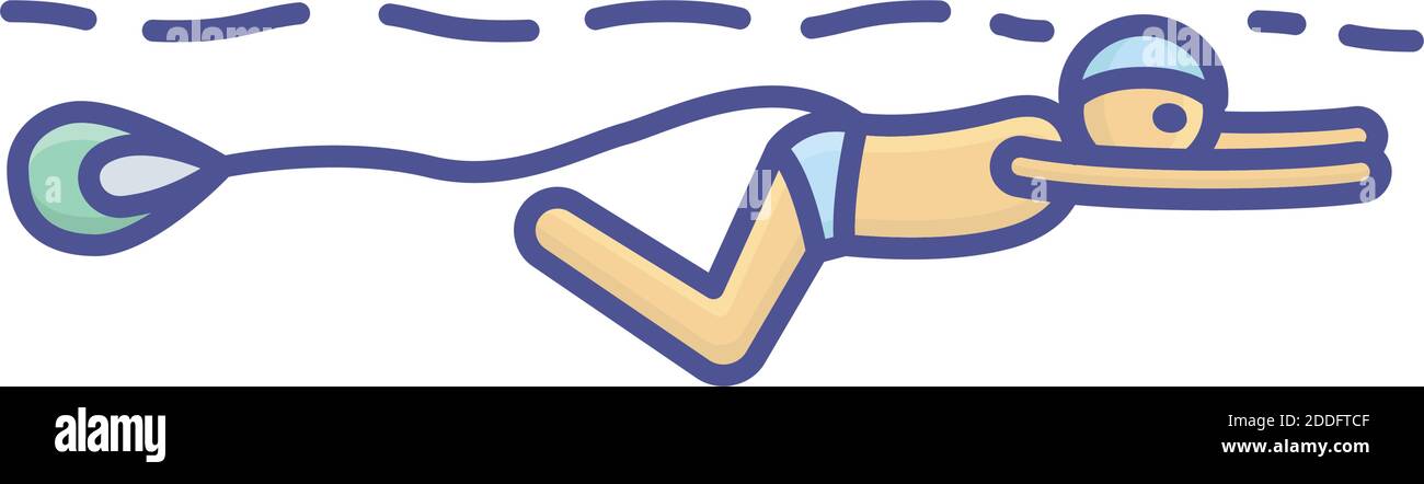 Chute Line vector icon which can easily modify or edit Stock Vector ...