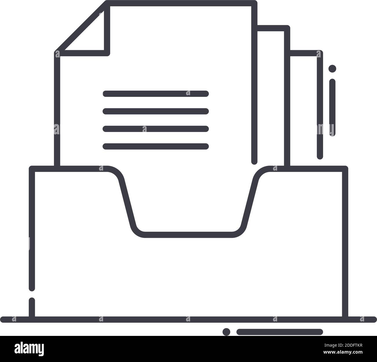 Financial records icon, linear isolated illustration, thin line vector ...