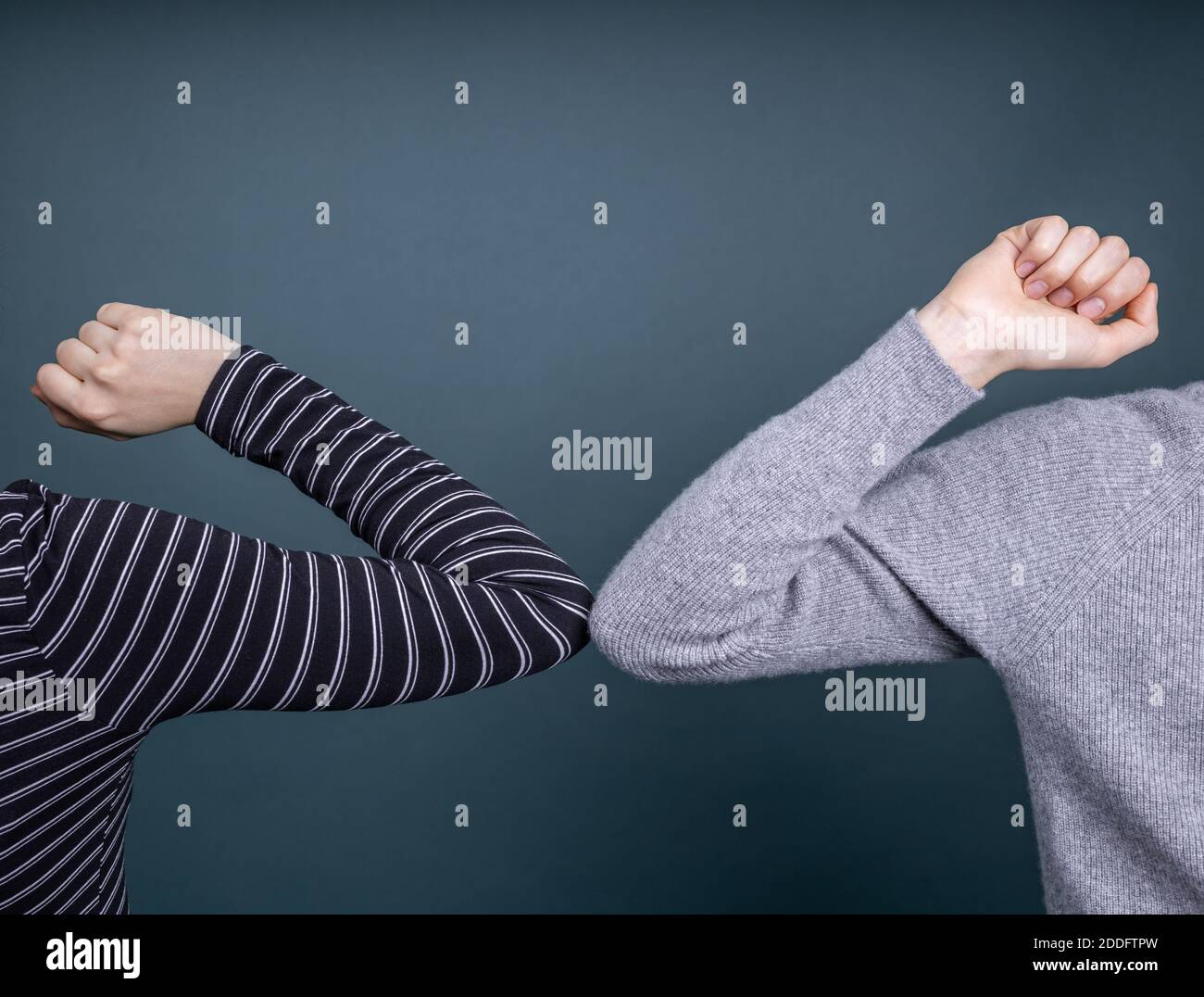 Elbows greeting hi-res stock photography and images - Alamy