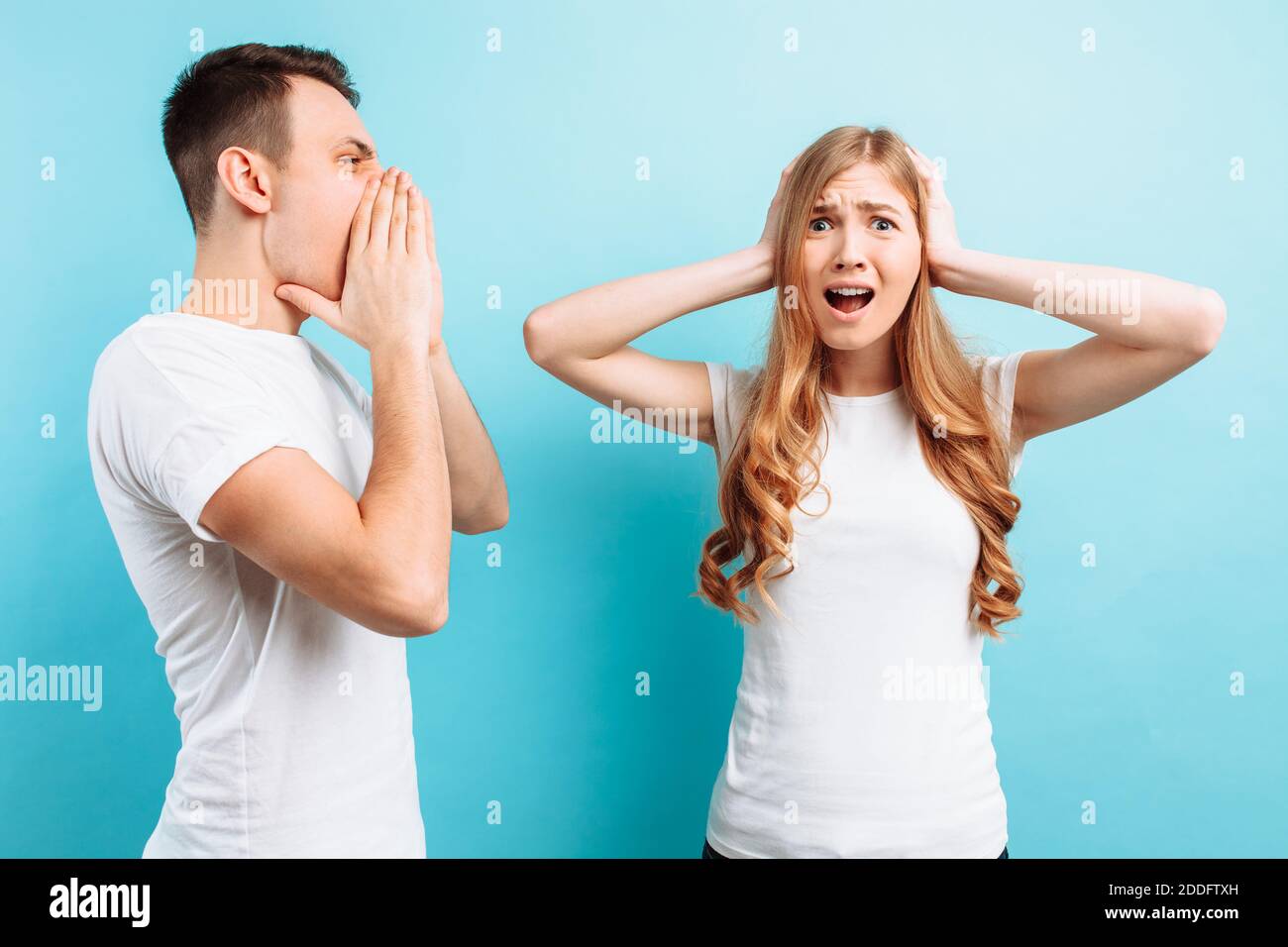 Female friends shouting standing hi-res stock photography and images ...