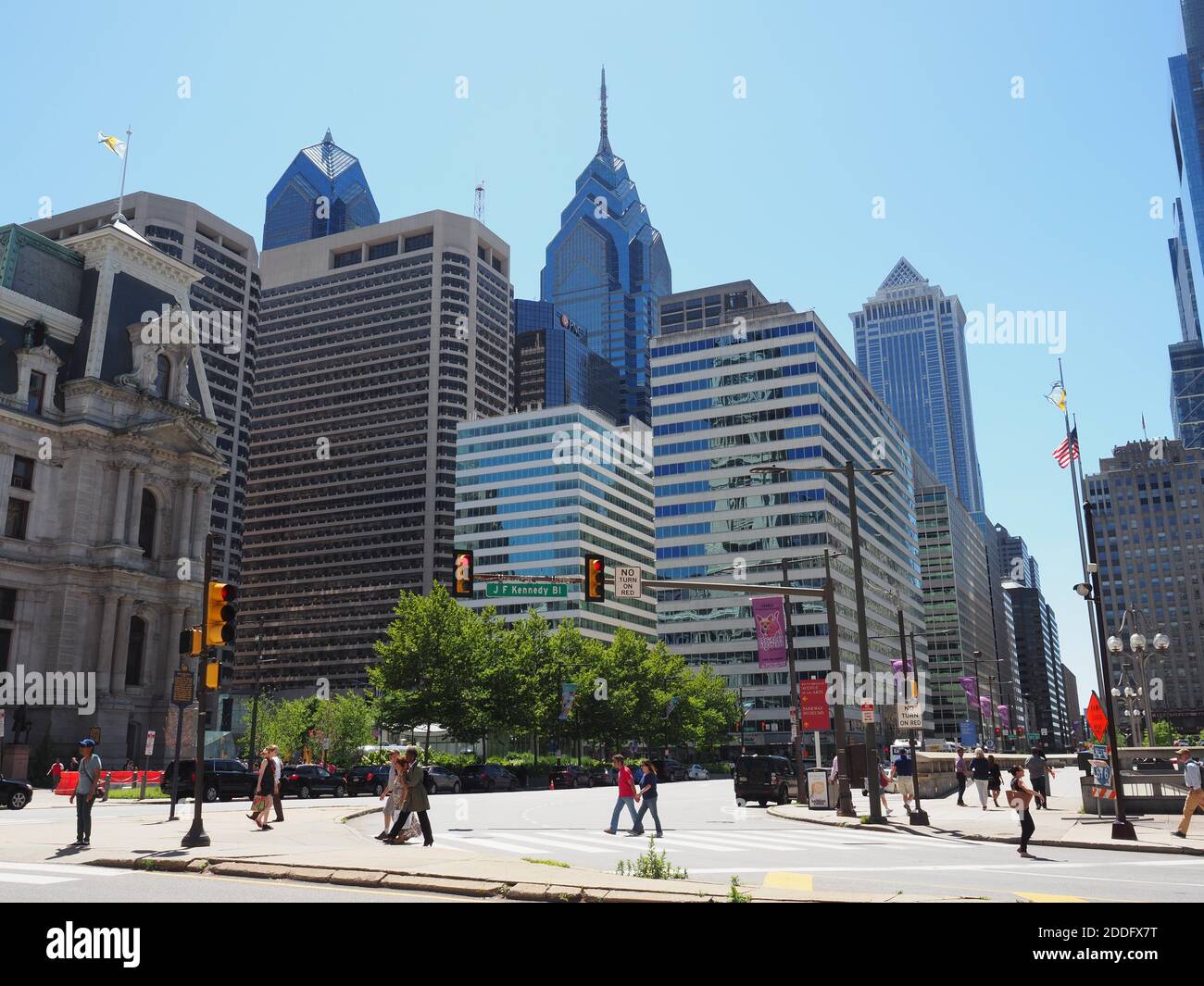 The Philadelphia skyline on a clear summer day Stock Photo - Alamy