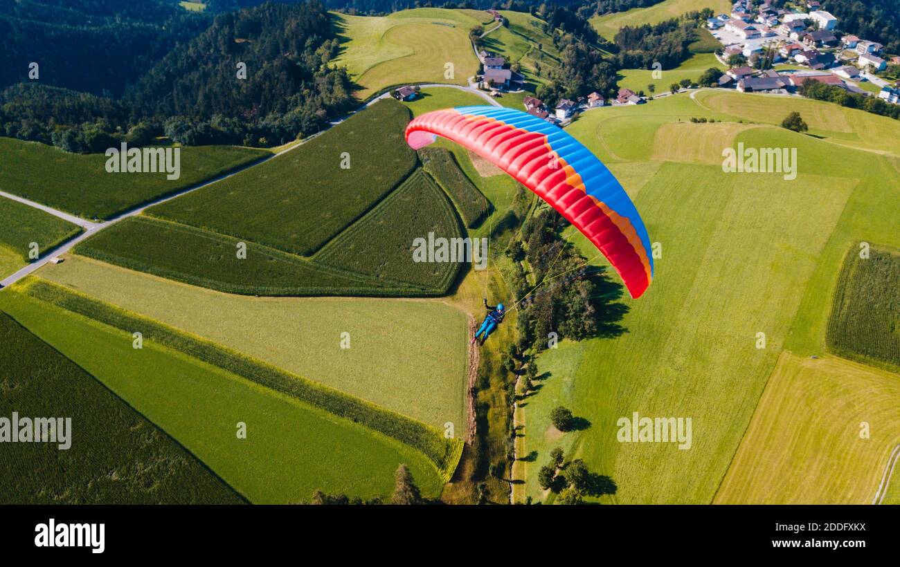 Aerial view paragliding activity from hi-res stock photography and ...