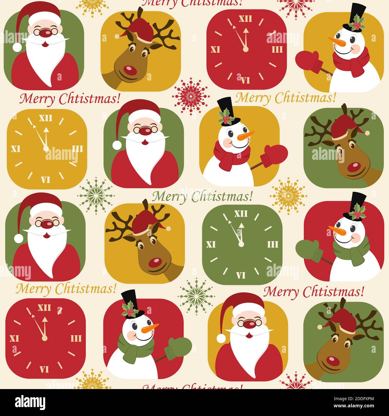 Funny cartoon Santa, Cristmas tree, elf, snowman and cookies make DAB ...