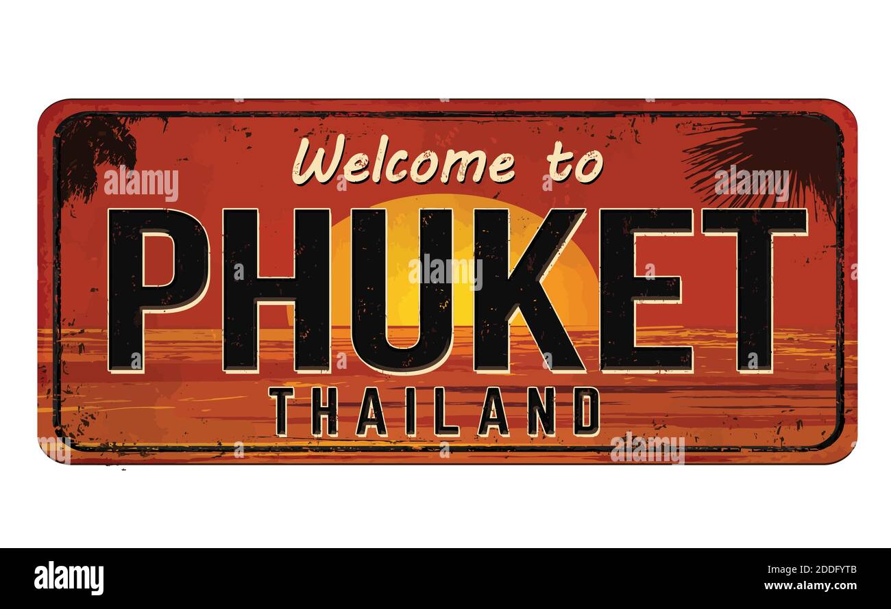 Welcome sign phuket Stock Vector Images - Alamy