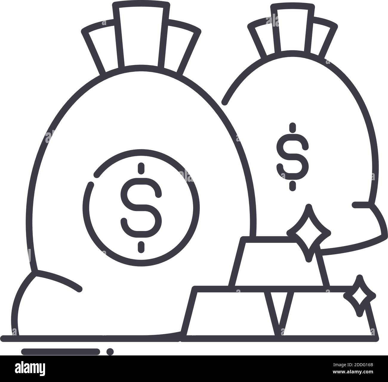 Financial asset icon, linear isolated illustration, thin line vector ...