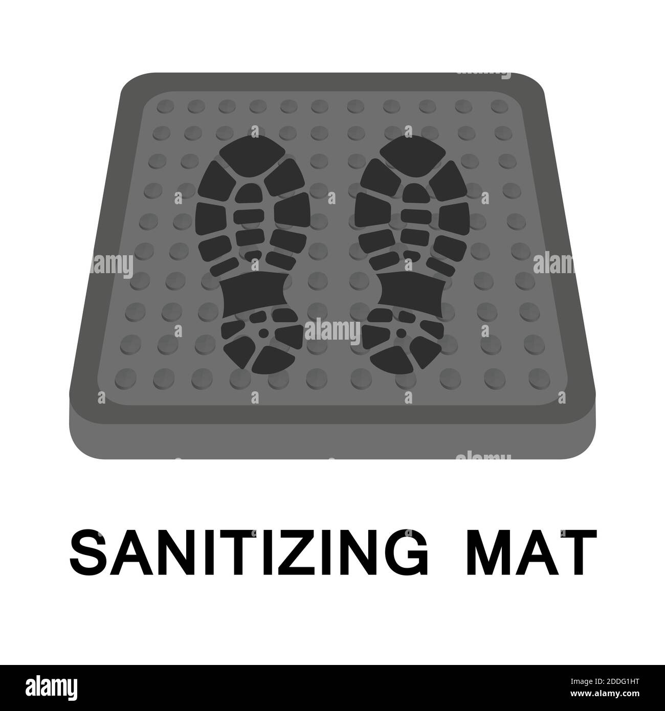 Sanitary mat. Disinfection mat icon. Disinfectant for shoes or foot ...