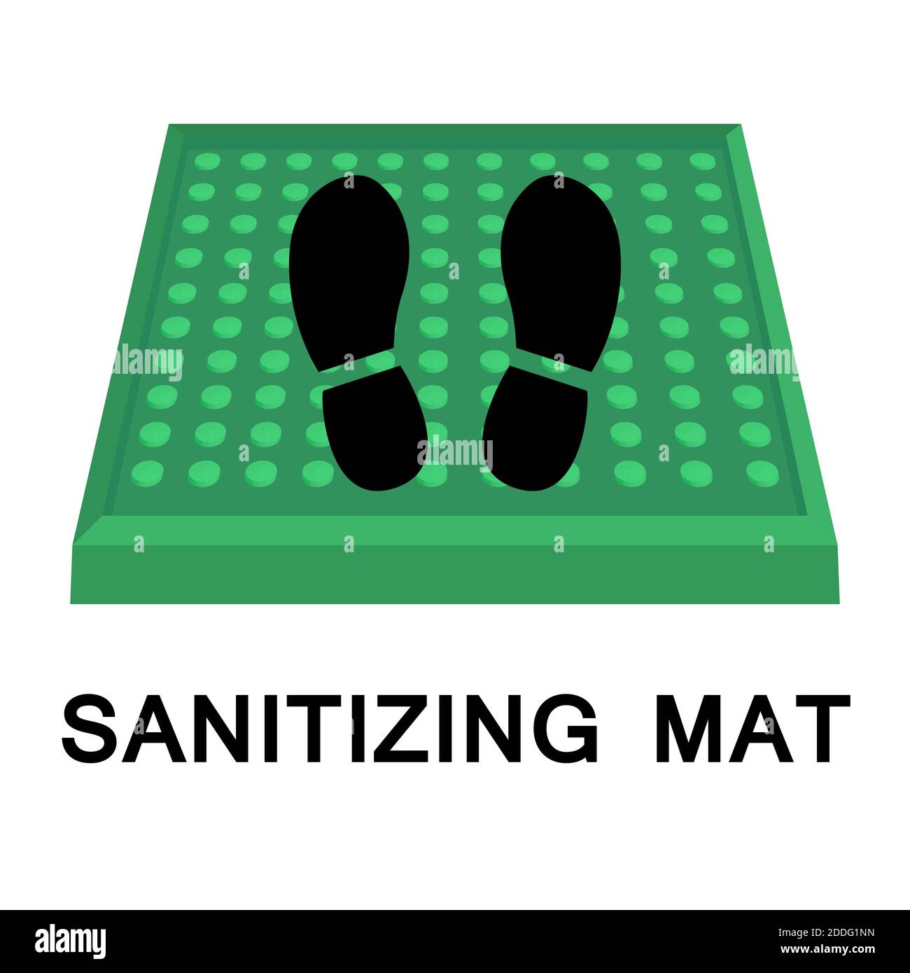 Sanitary mat. Disinfection mat icon. Disinfectant for shoes or foot ...