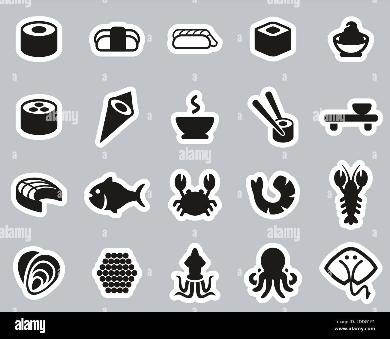 Surimi isolated Stock Vector Images - Alamy