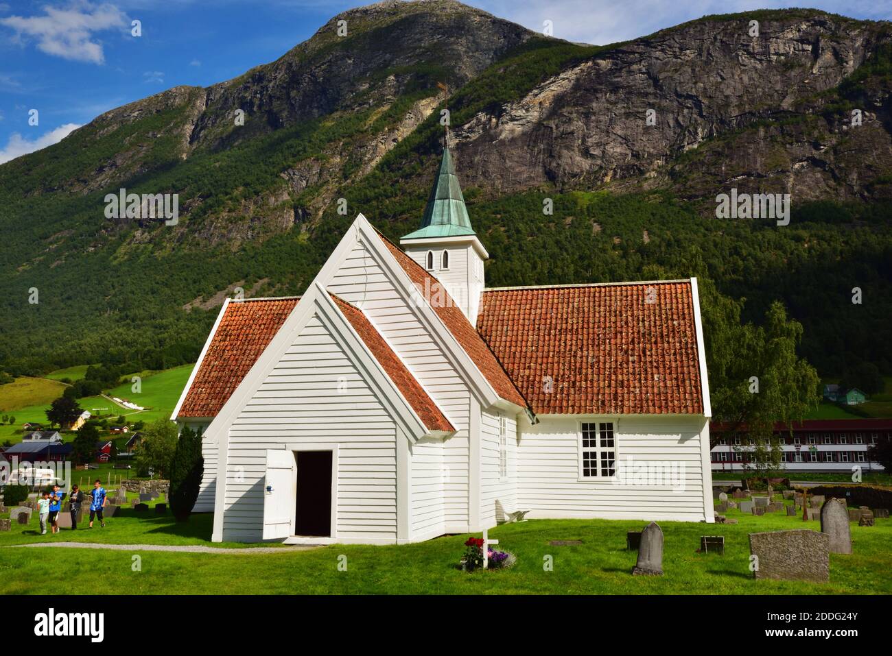 The Old Church in Olden, Norway, which was replaced by the New Church ...