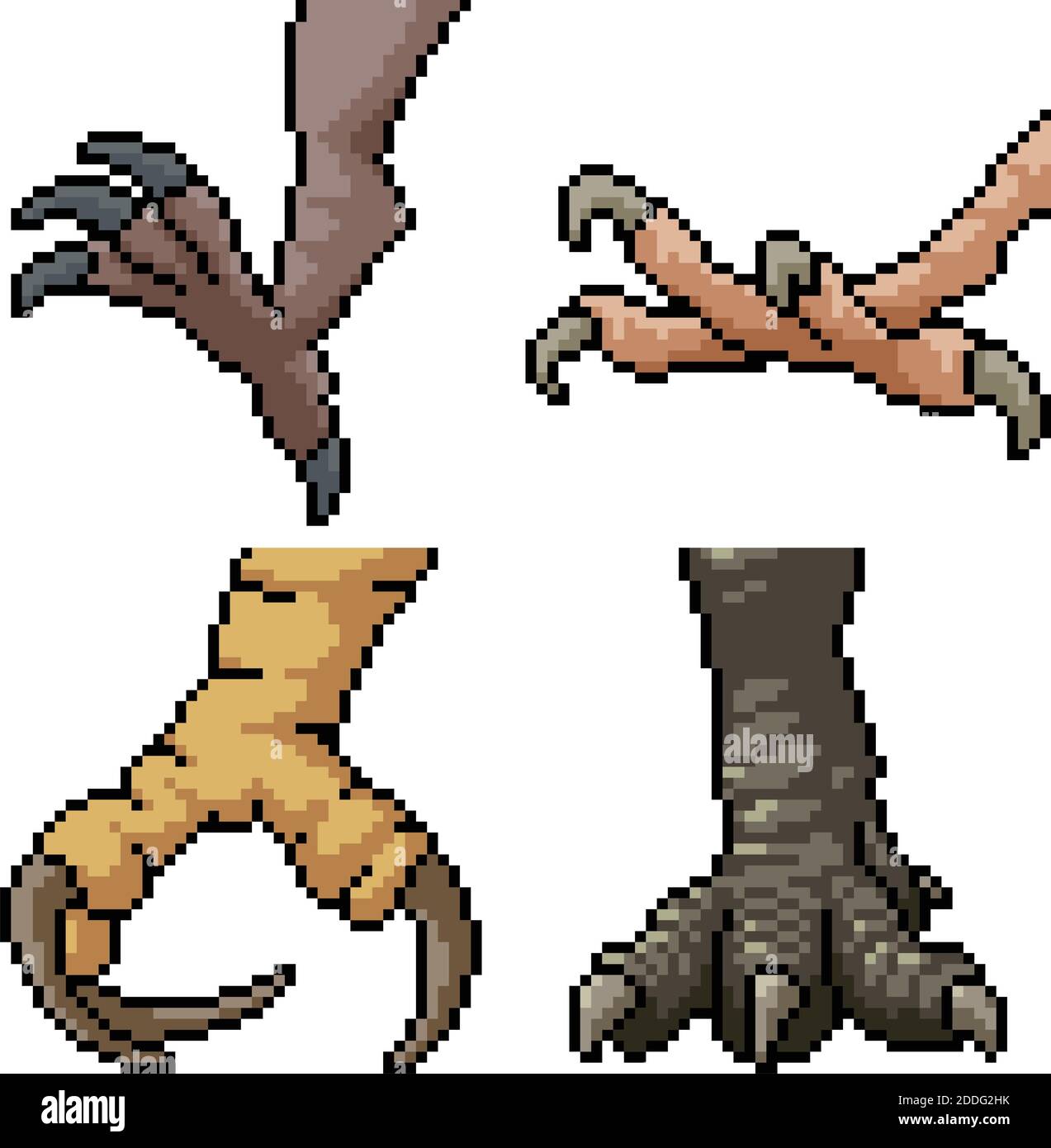 Pixel art foot Cut Out Stock Images & Pictures - Alamy