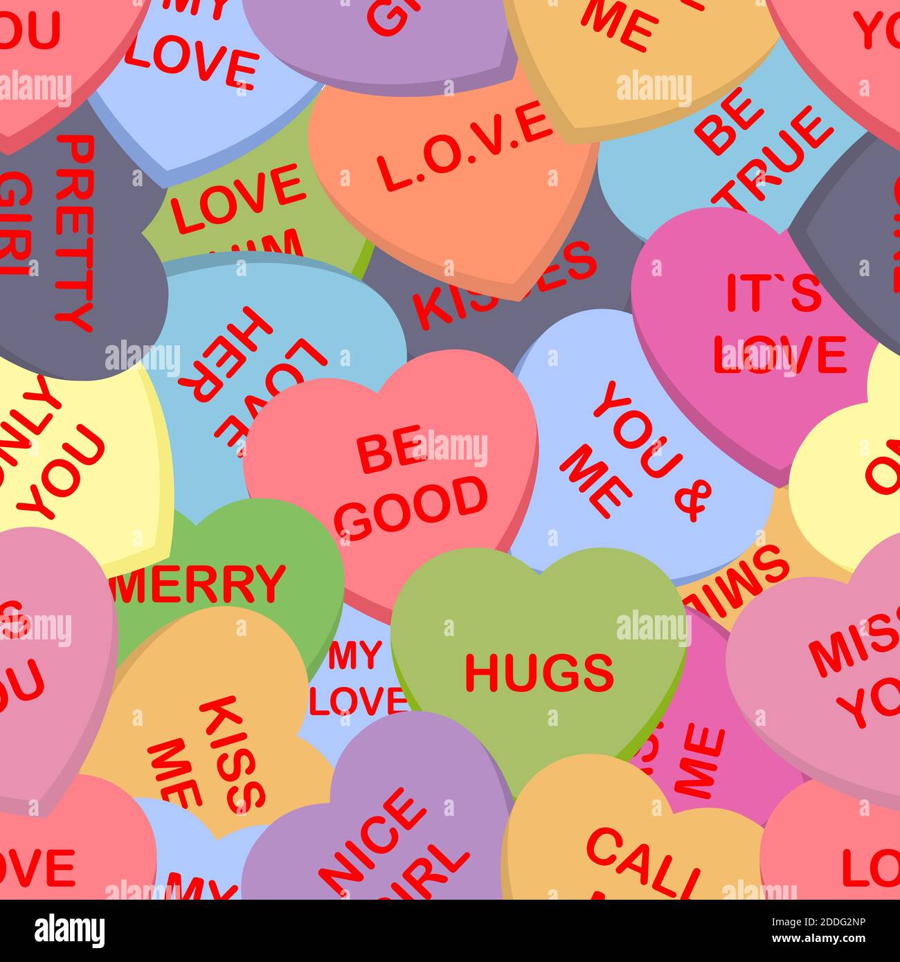Conversation hearts candies Stock Vector Images - Alamy