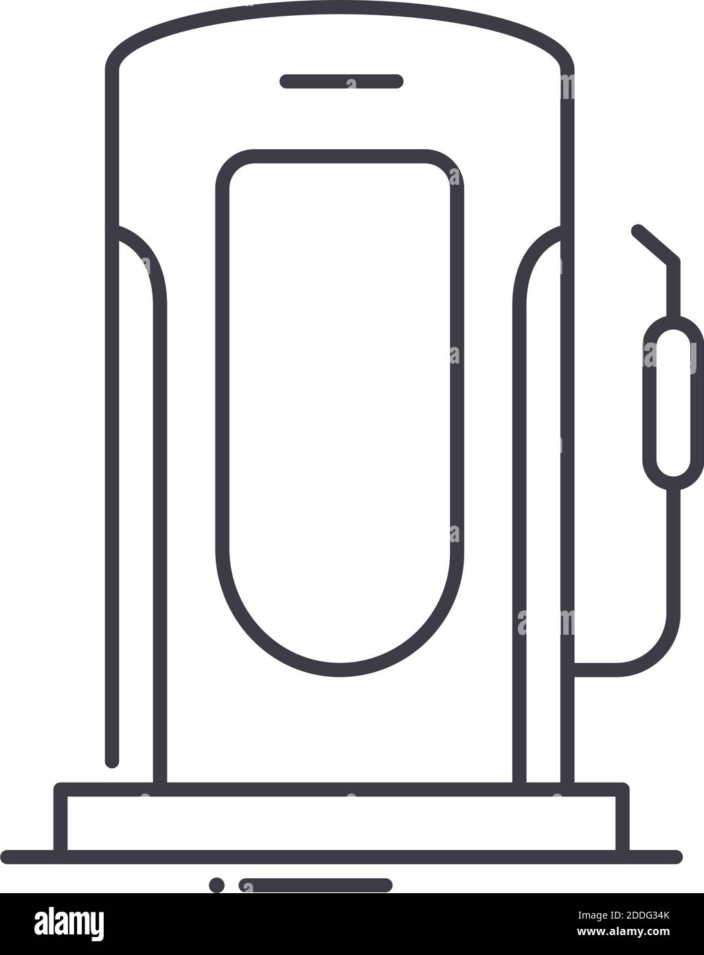 Filling station icon, linear isolated illustration, thin line vector ...