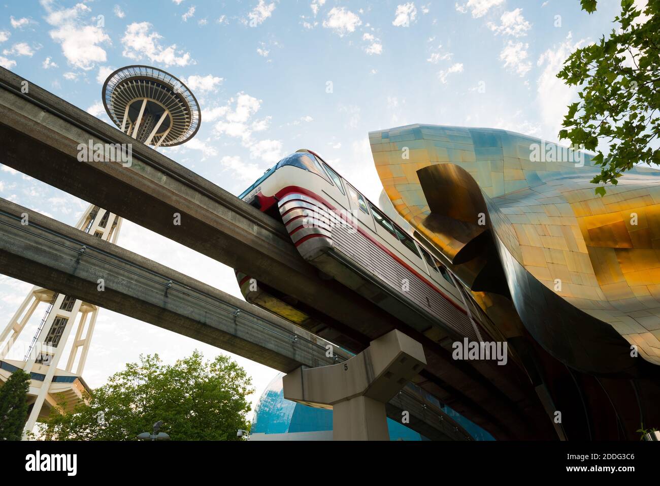 Seattle, Washington State, United States - Monorail and EMP Museum ...