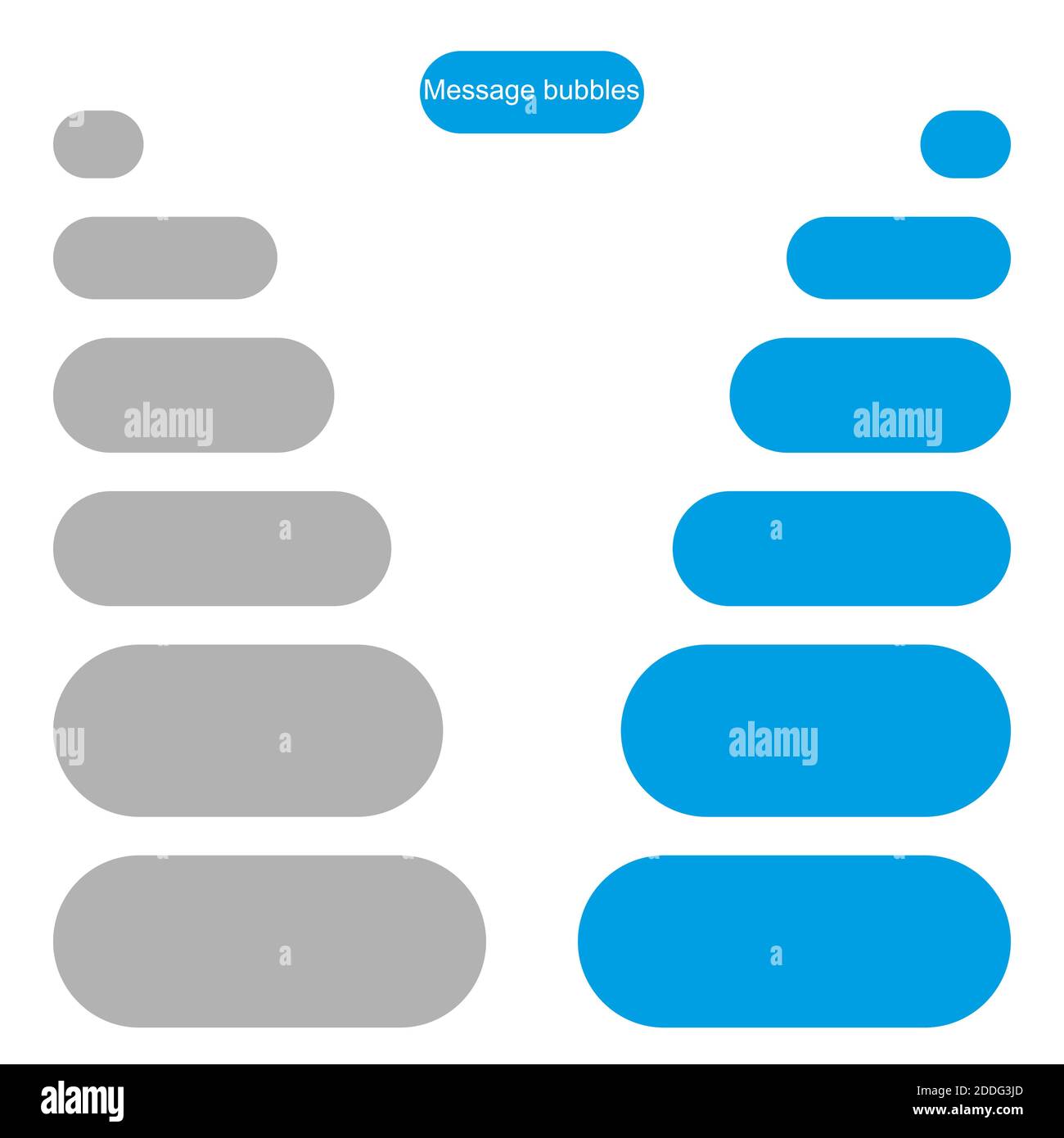 Bubble message design template for chat or website. Chat interface ...