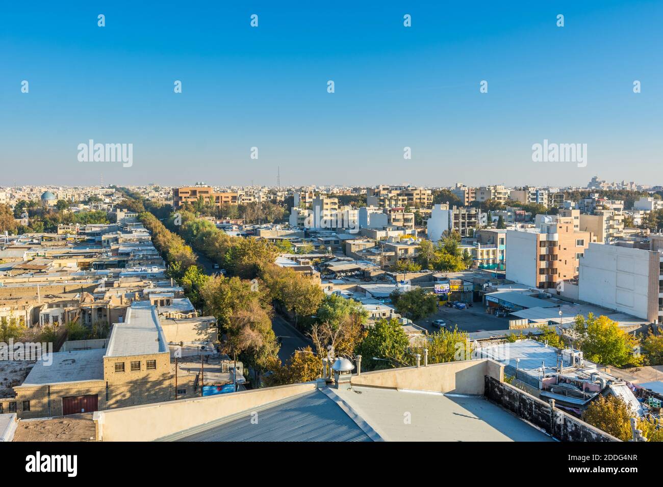 Aerial view of residential building skyline of Isfahan of Iran, one of ...