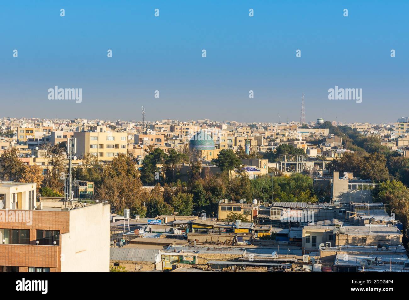 Aerial view of residential building skyline with blue tome of Lonban ...