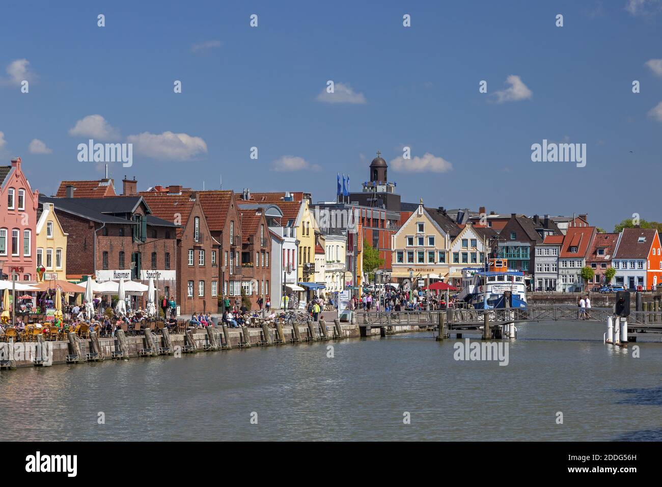 geography / travel, Germany, Schleswig-Holstein, Husum, view over- the ...
