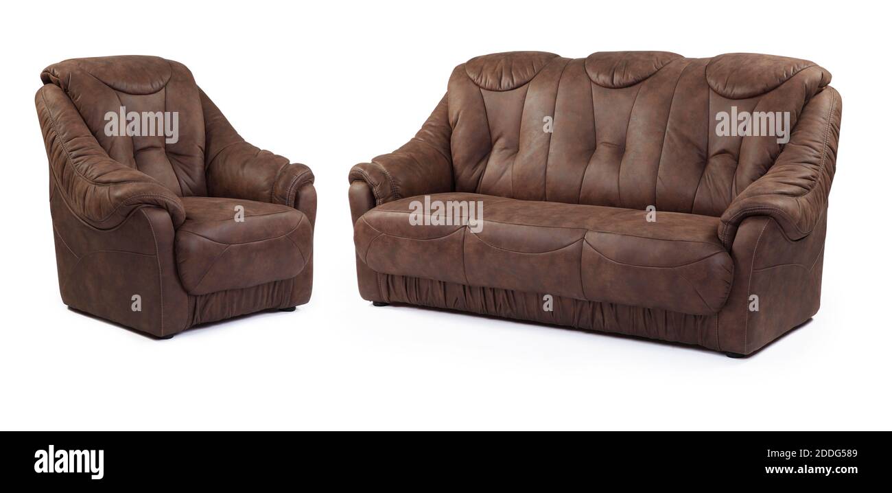 Modern furniture is half set on white background Stock Photo - Alamy