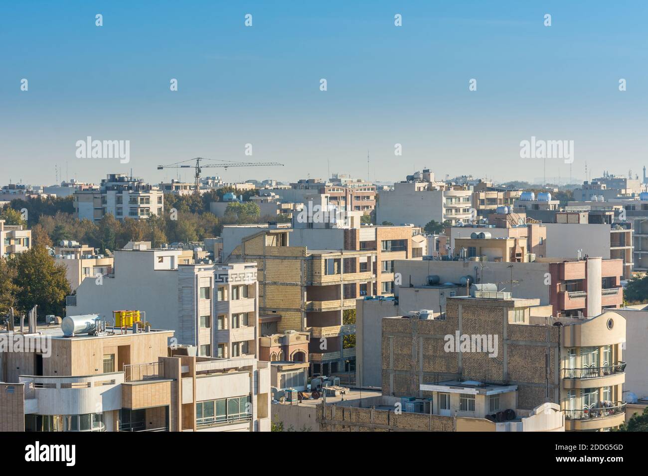 Aerial view of residential building skyline of Isfahan of Iran, one of ...