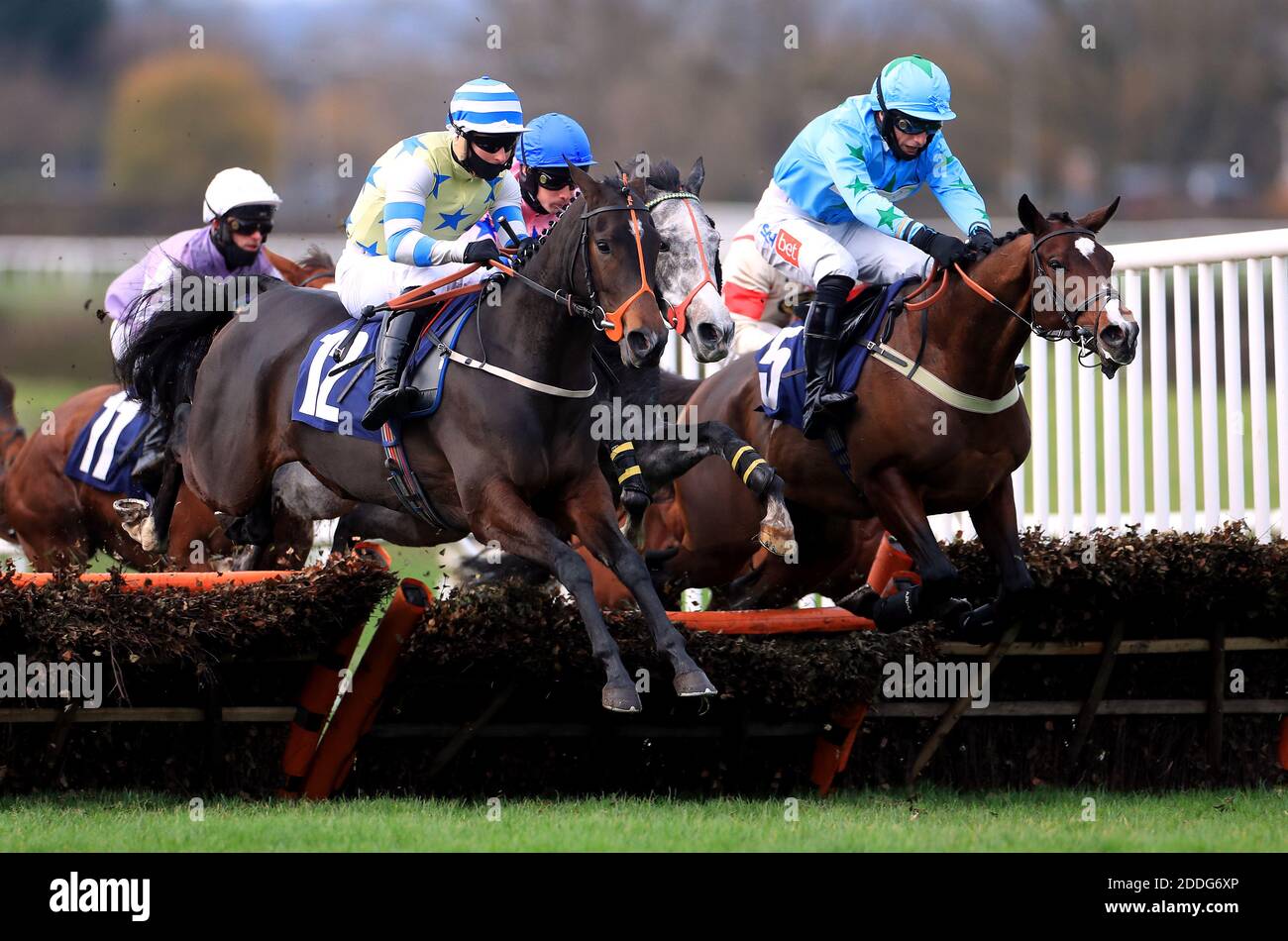Miracle Eagle ridden by jockey Joe Colliver (left) and Numberoneson ...