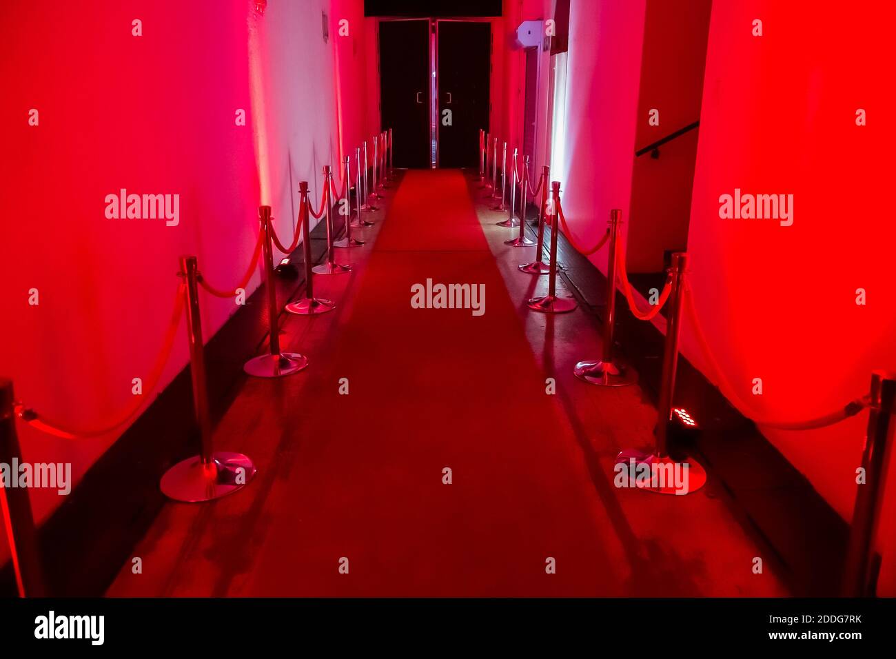 An interior passageway for a night club or venue Stock Photo - Alamy