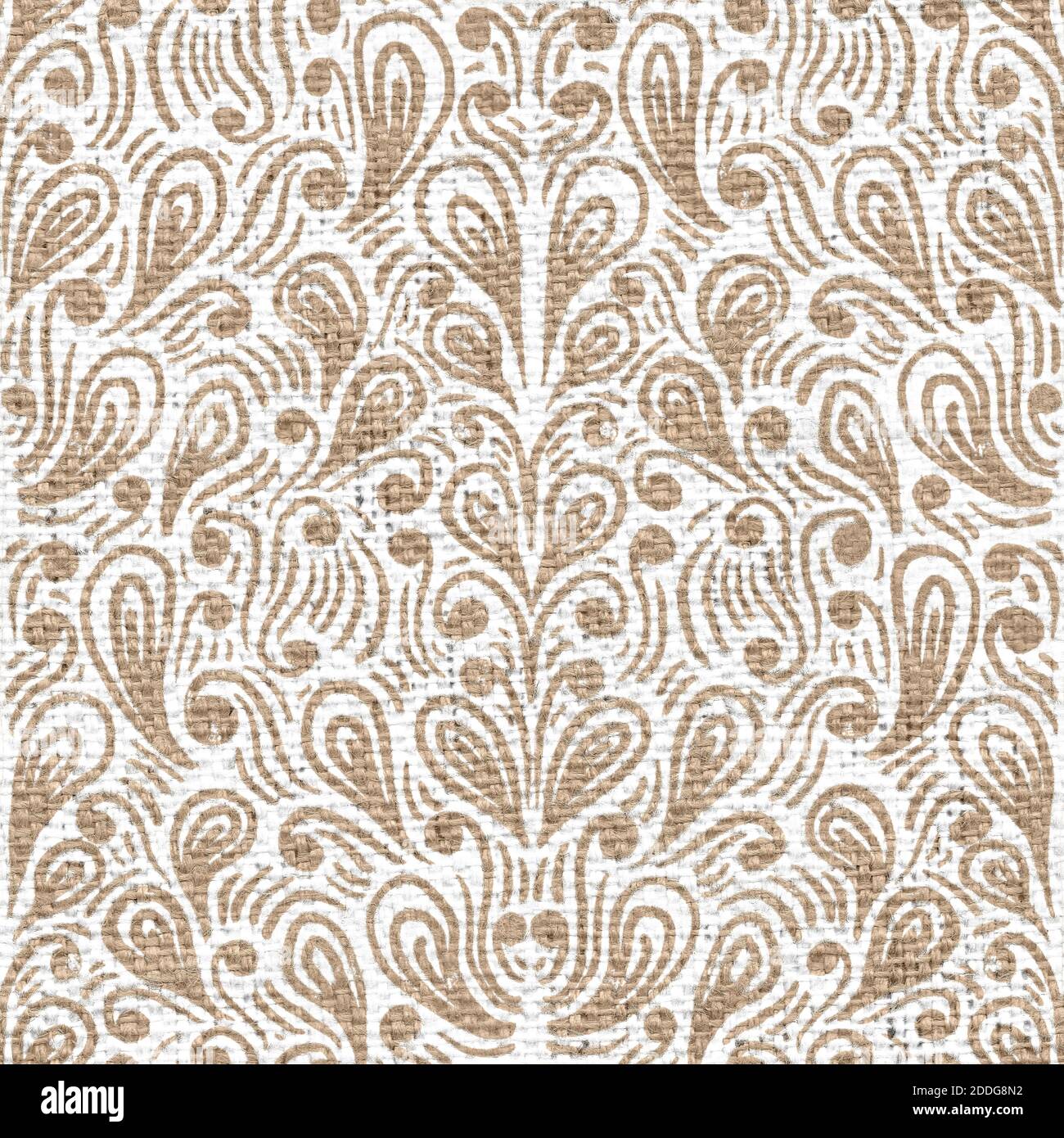 Seamless burlap with white paint pattern overlay Stock Photo - Alamy