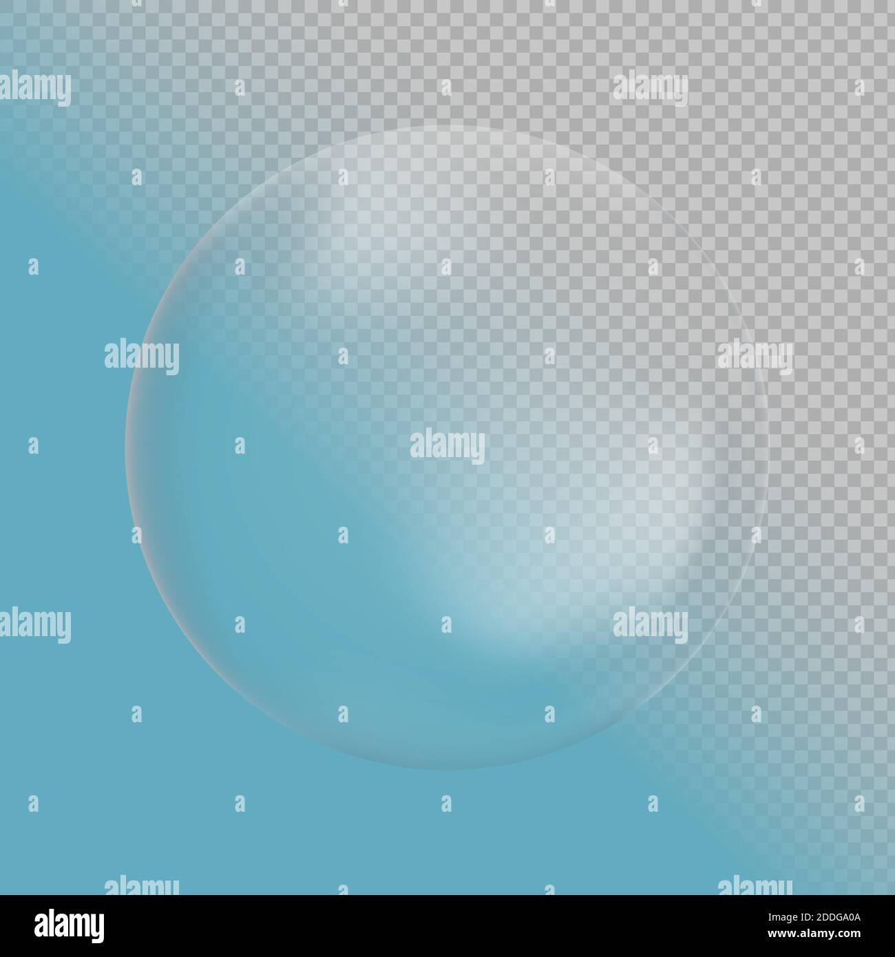 Realistic transparent ball. Isolated vector object on transparent ...