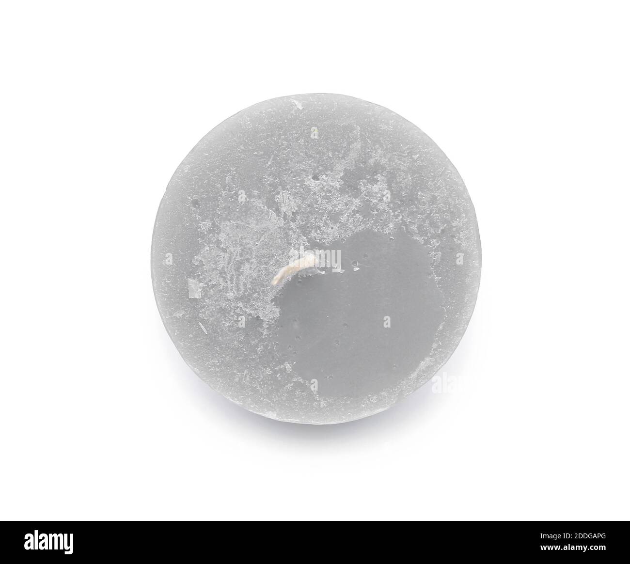 Wax candle on white background Stock Photo - Alamy