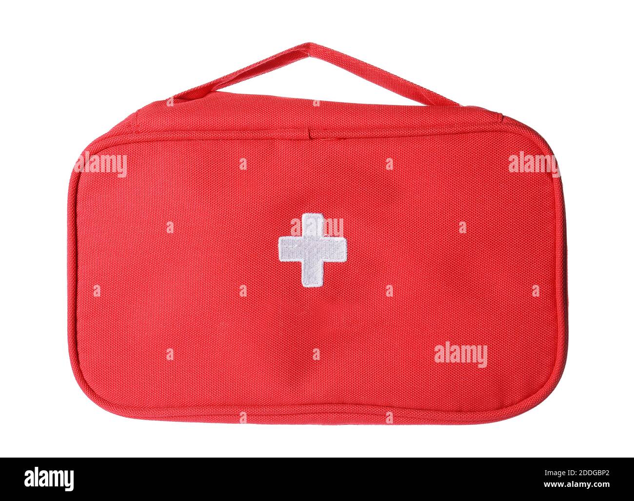 First aid kit on white background Stock Photo - Alamy