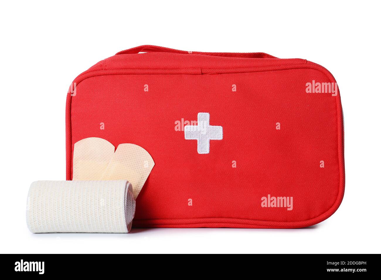 First aid kit on white background Stock Photo - Alamy