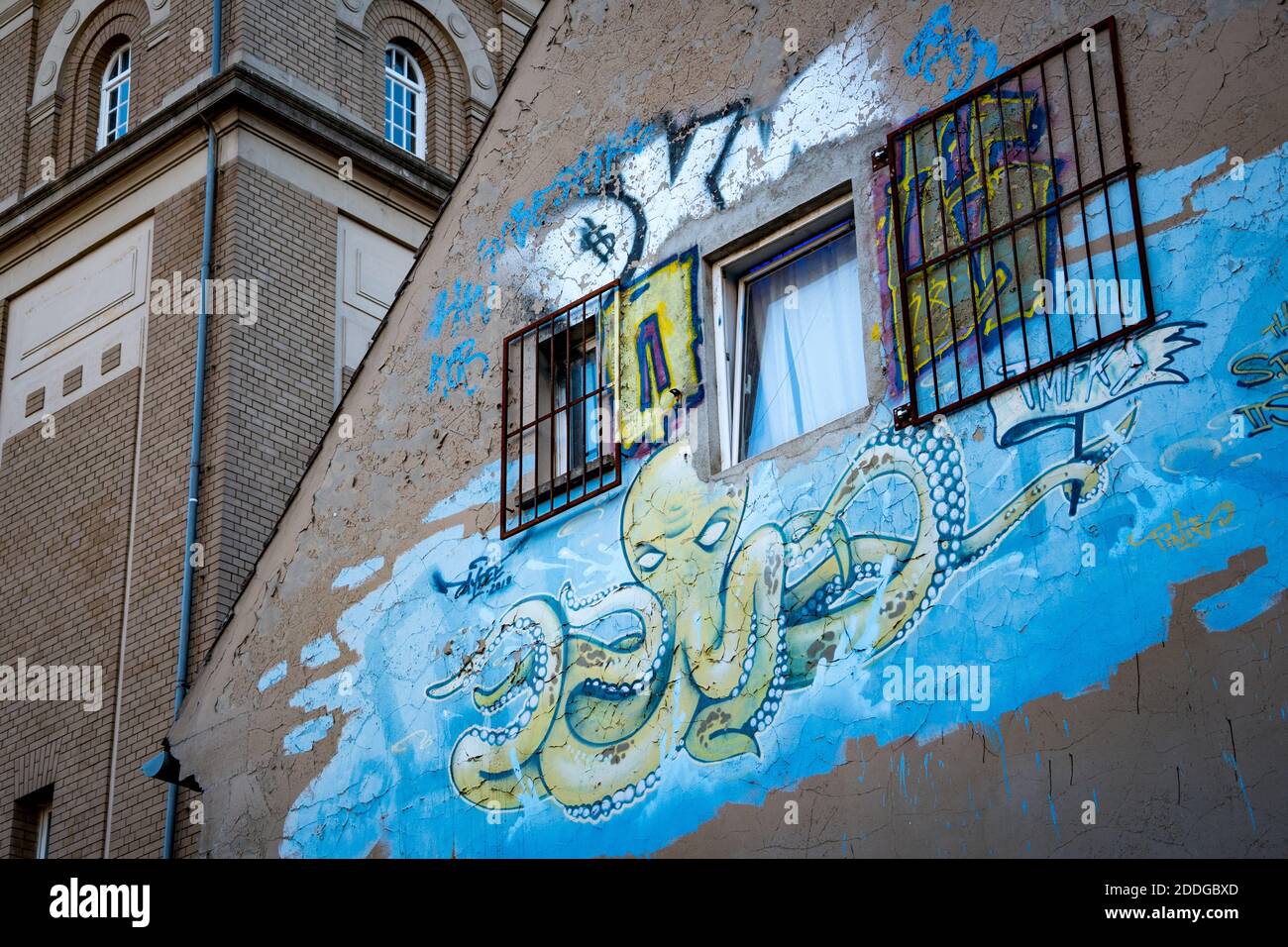 graffiti art on a building wall Stock Photo - Alamy