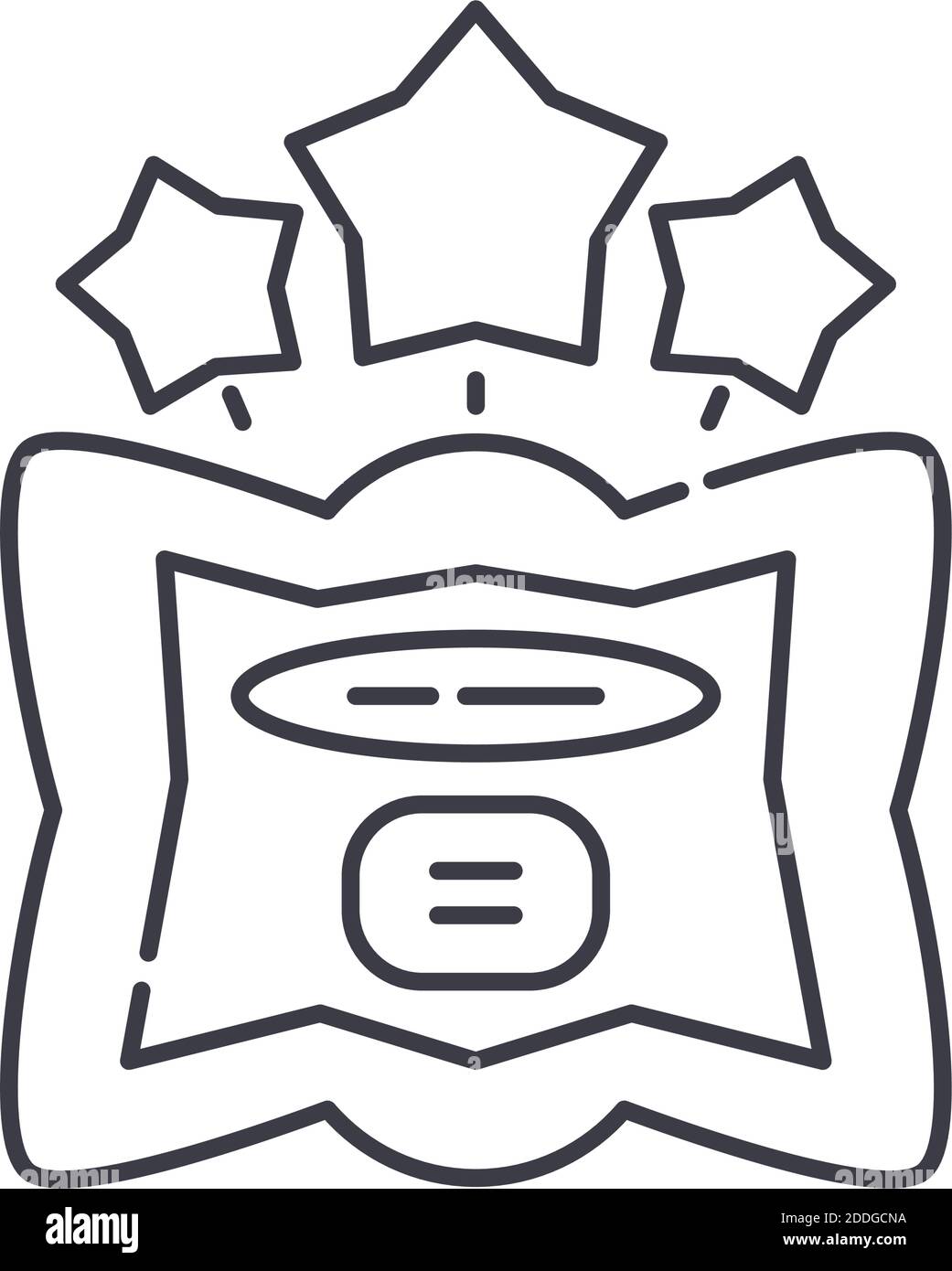 Final score icon, linear isolated illustration, thin line vector, web ...