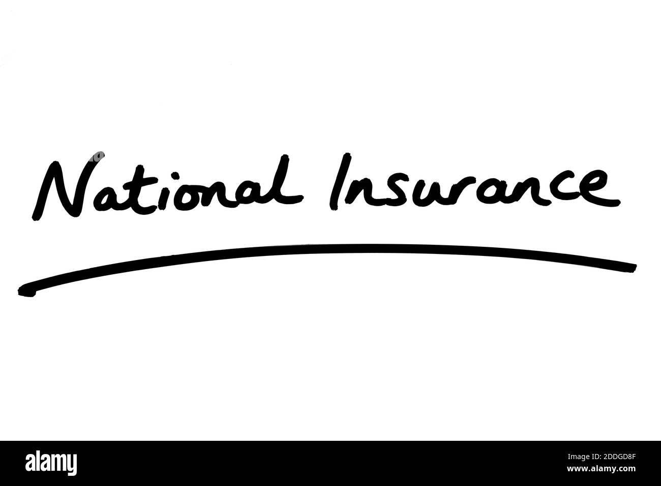 National Insurance handwritten on a white background Stock Photo - Alamy