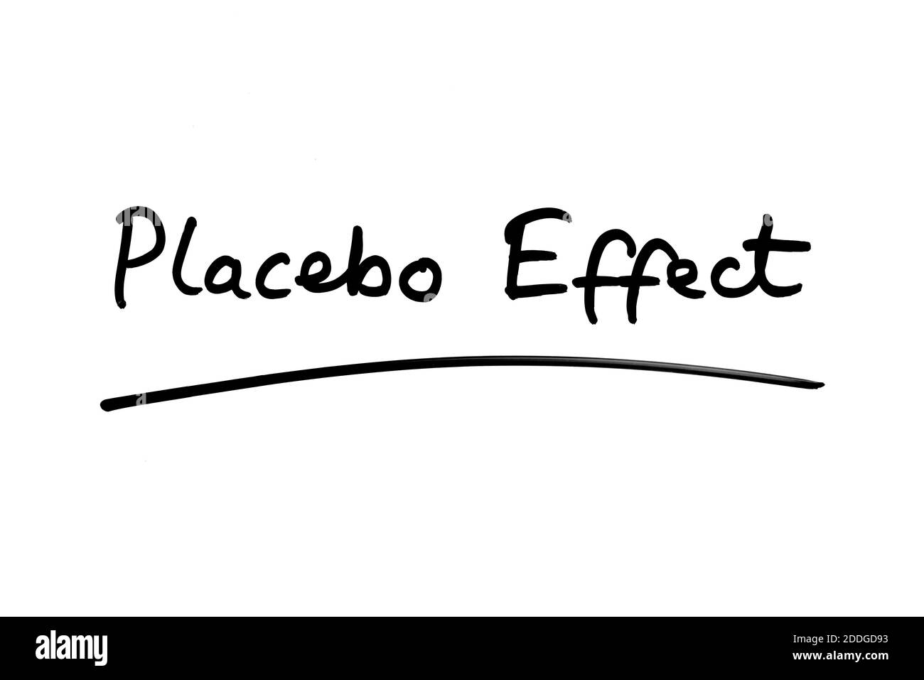 Placebo Effect handwritten on a white background Stock Photo - Alamy