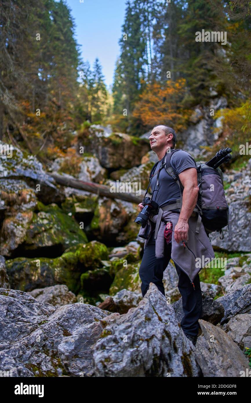 Heavy rucksack man hi-res stock photography and images - Alamy