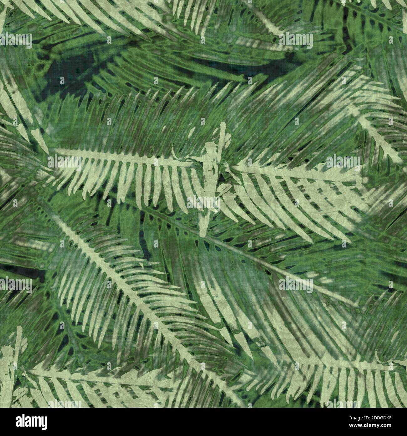 Green tropical palm tree leaves seamless pattern Stock Photo - Alamy