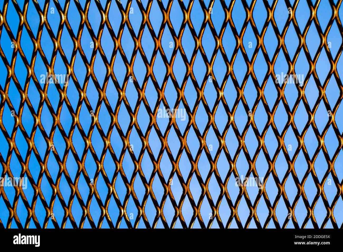 Metal fence background, real fence close-up and texture on the white ...