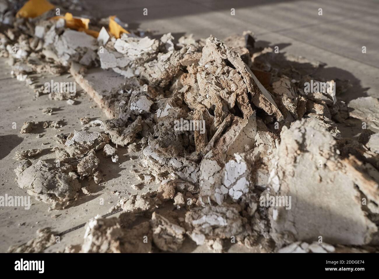 Construction debris in an old building Stock Photo - Alamy