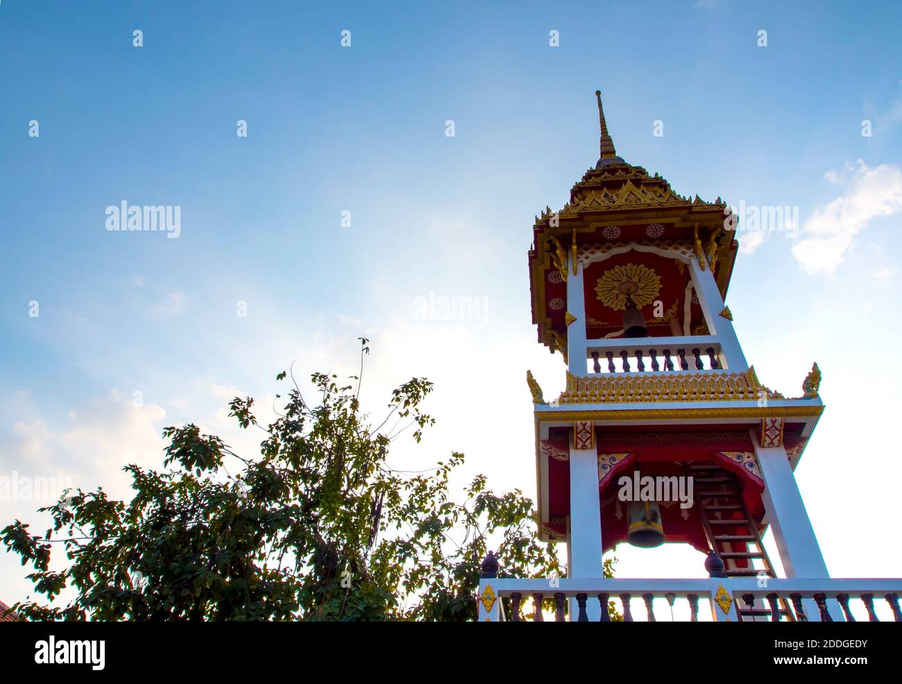 Thai ornamental pattern on the bell tower in Thai temple Stock Photo ...