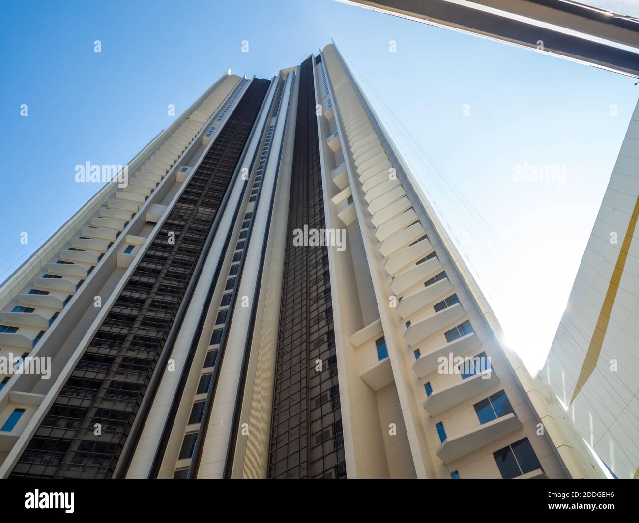 A Low Vantage Point to the high rise building, Looking up to the sky ...
