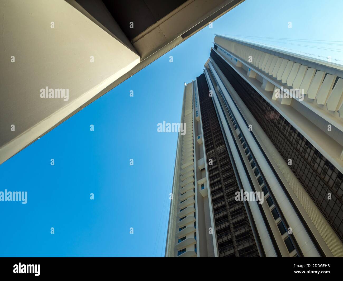 A Low Vantage Point to the high rise building, Looking up to the sky ...