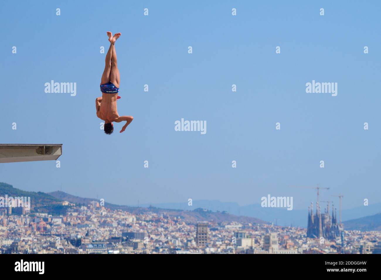 Platform Diving Championship, Montjuic Stock Photo - Alamy