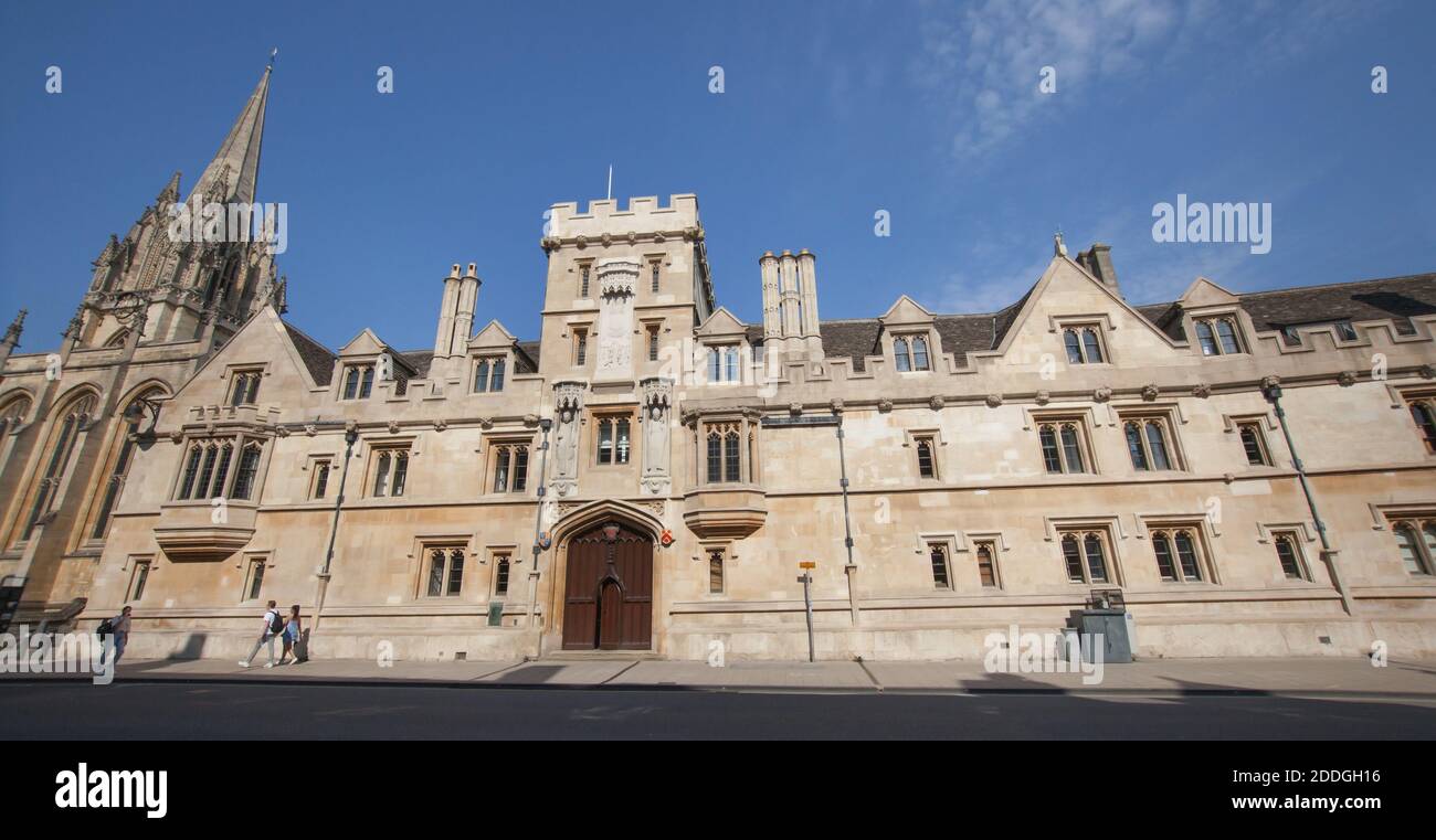 All Souls College in Oxford on the High Street in the UK, taken on the ...