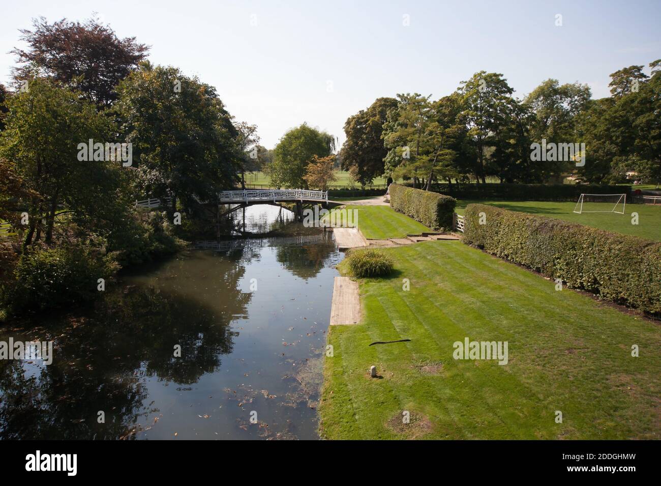 Magdalen College grounds and the Cherwell River from Magdalen Bridge in ...