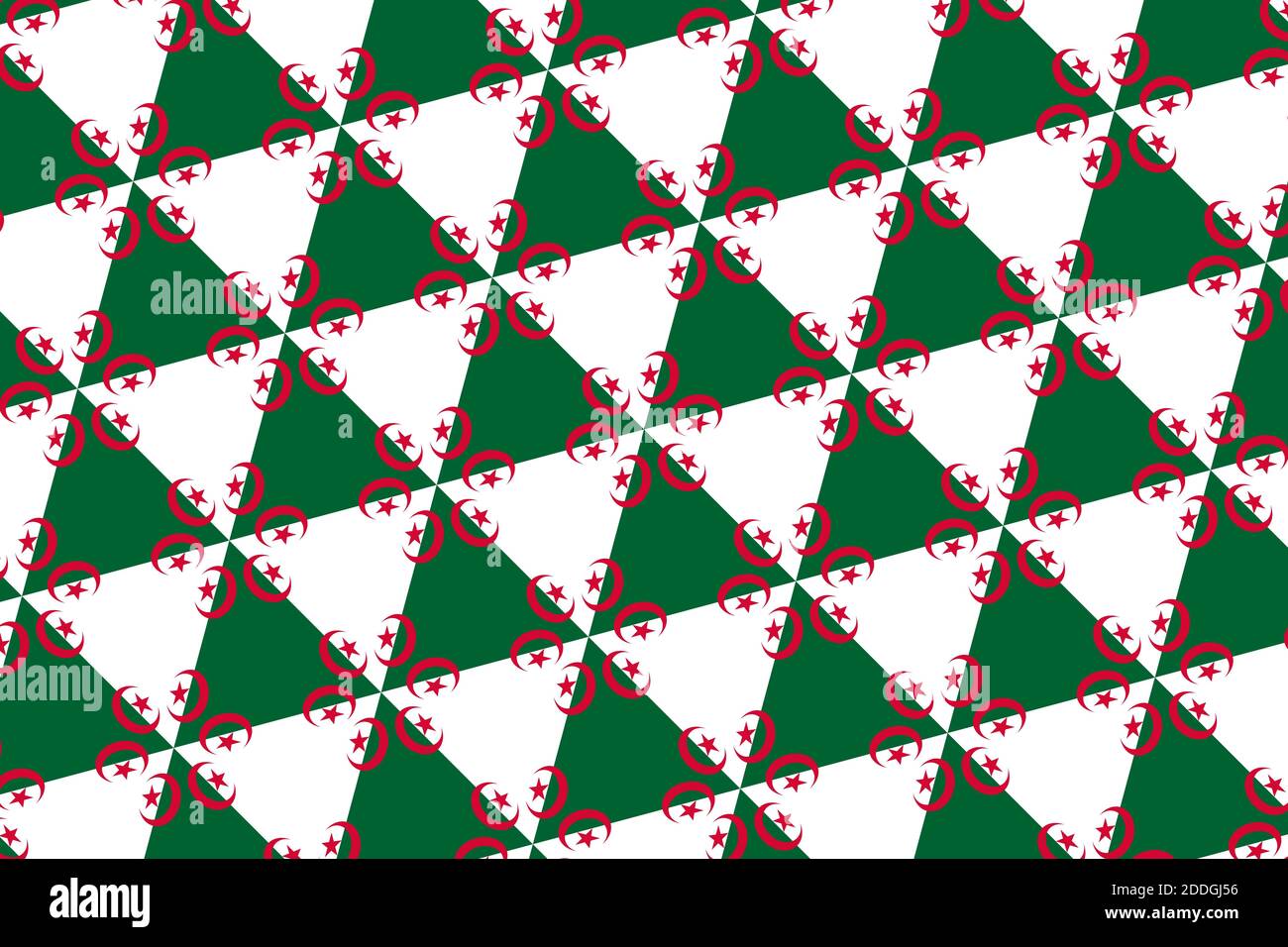 Simple geometric pattern in the colors of the national flag of Algeria ...
