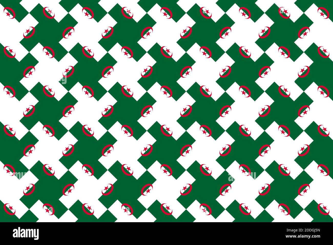 Simple geometric pattern in the colors of the national flag of Algeria ...